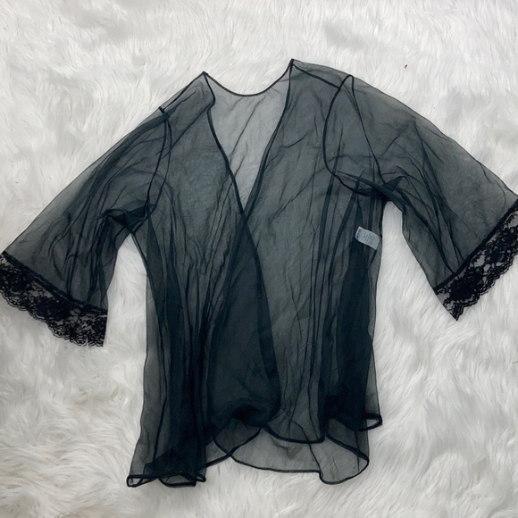 Vintage | Tops | Vintage Sheer Black Sears Top | Poshmark